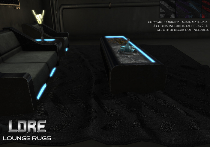 Second Life Marketplace - {LORE} Lounge Rugs